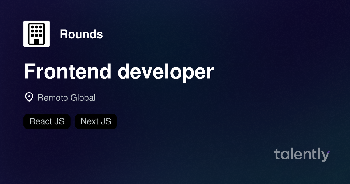 Desarrollador Frontend - trabajo remoto | Talently