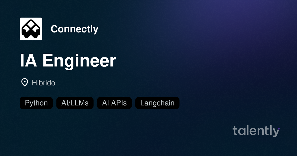 IA Engineer - trabajo hybrid en Bogota, Colombia | Talently
